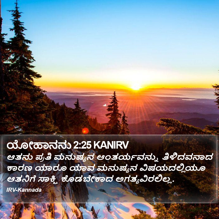 ಯೋಹಾನನು 2:25 KANIRV - ಆತನು ಪ್ರತಿ